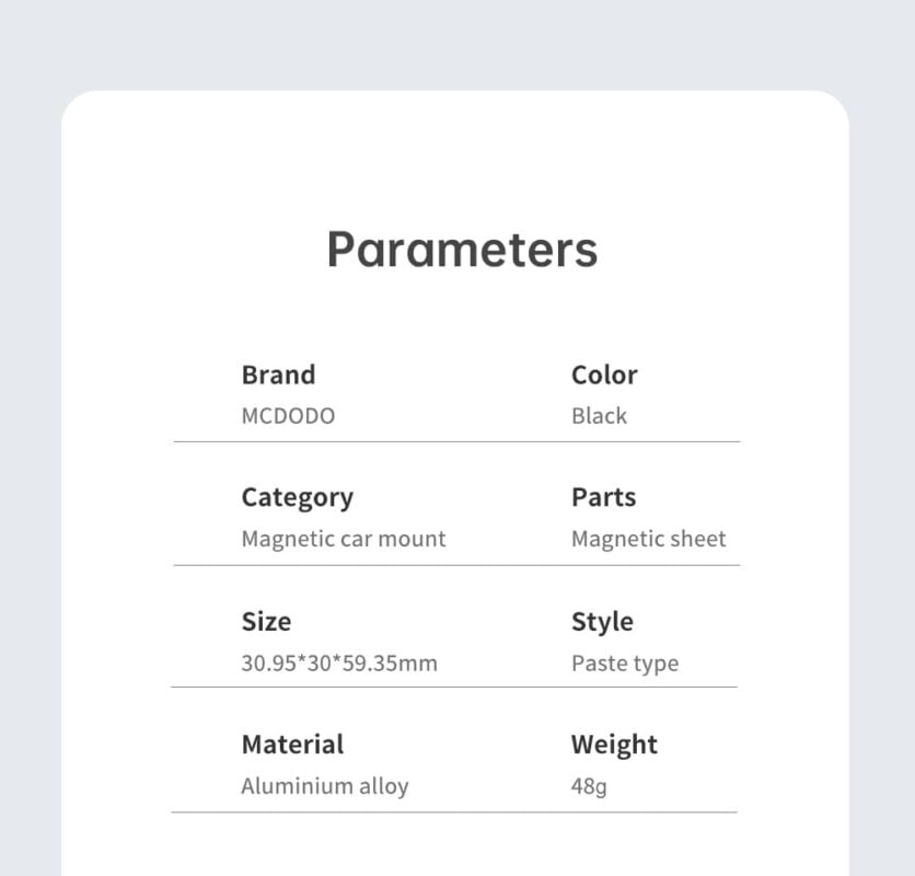 Mcdodo Magnetic Car Mount | ONEi